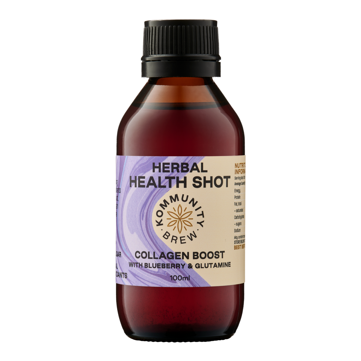 Collagen Boost Herbal Health Shot 100ml x 12 | Kommunity Brew