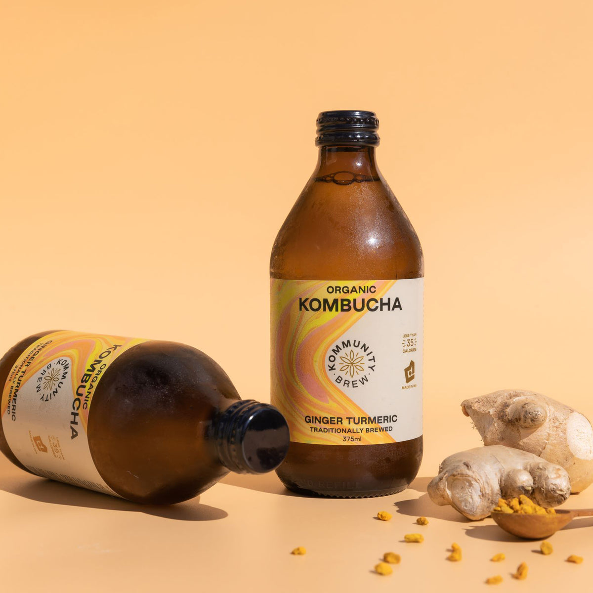 Ginger Turmeric Kombucha | Kommunity Brew