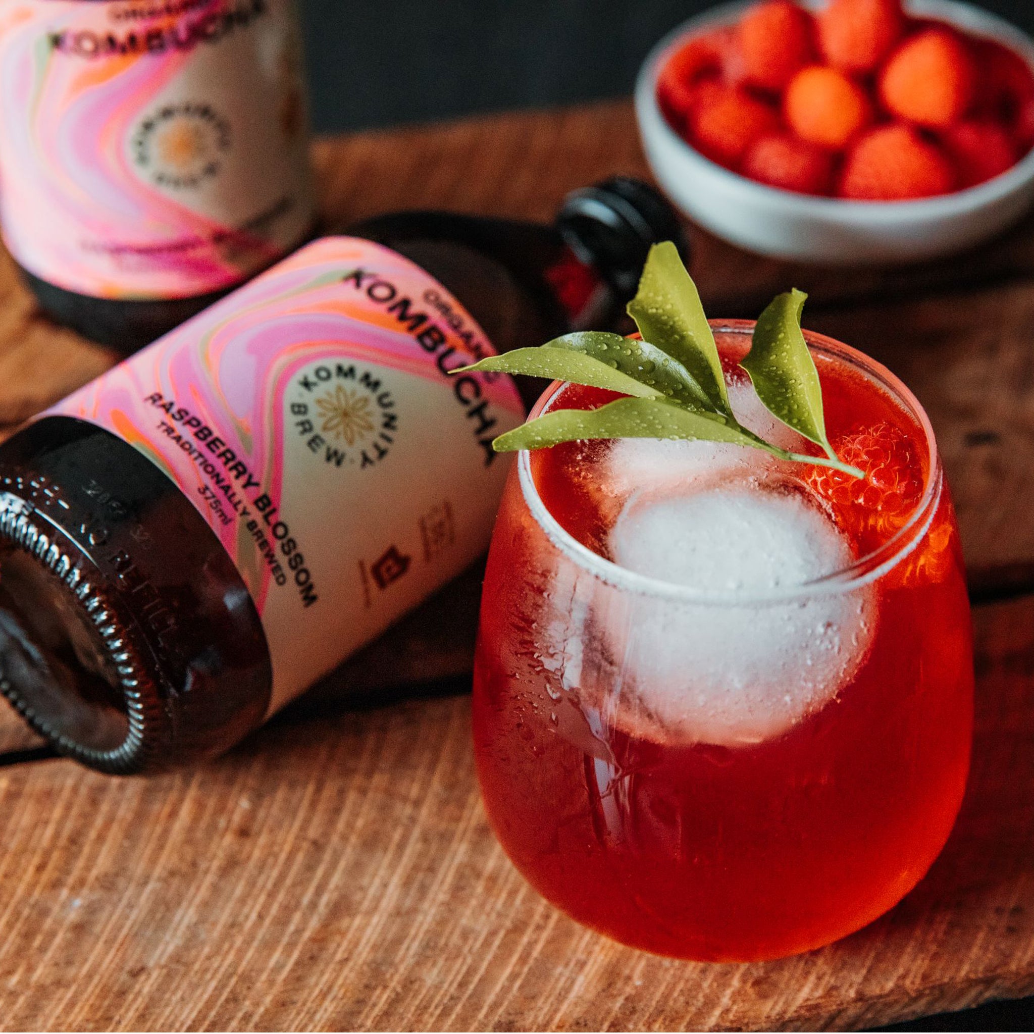Raspberry Blossom Kombucha | Kommunity Brew